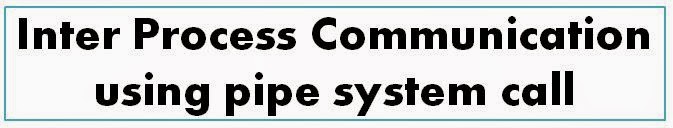 C Program For Interprocess Communication Using Pipe System Call Department Of Computer Engineers