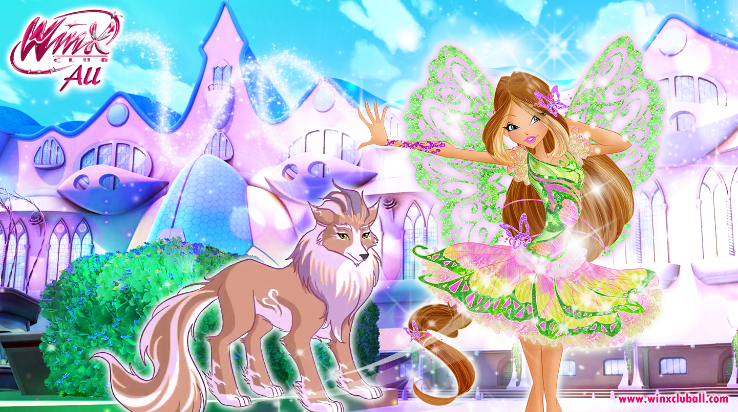 Flora Butterflix & Amarok Wallpaper - Winx Club All