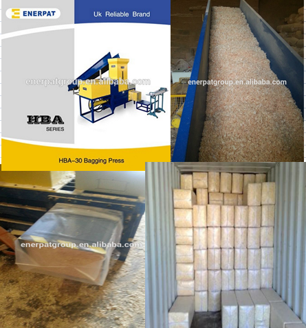 Sawdust Wood Shavings Baler/Wood Shaving Bagging Baler Machine