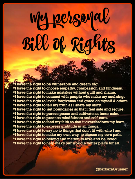 My Personal Bill Of Rights | The Corner On Character