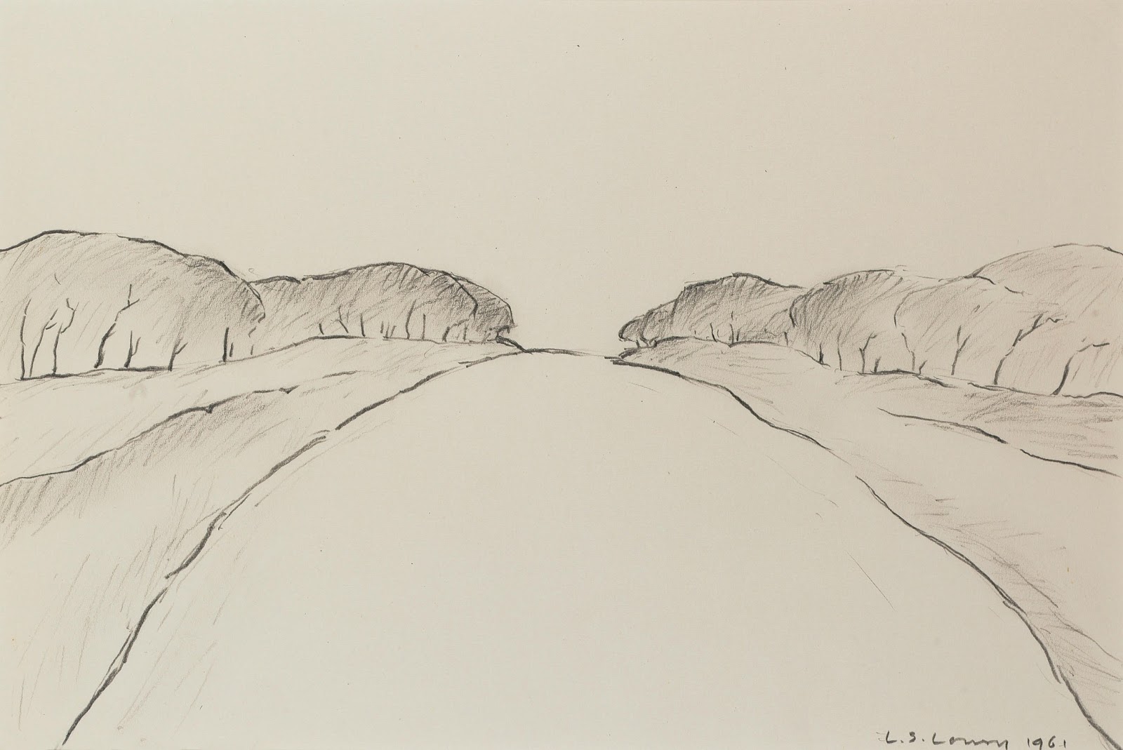 The Works of Laurence Stephen Lowry: 1961 - The Lonely Road