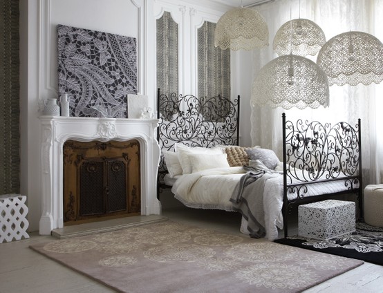 Eye For Design: Decorate With Lace For Romantic Interiors.......In Time ...