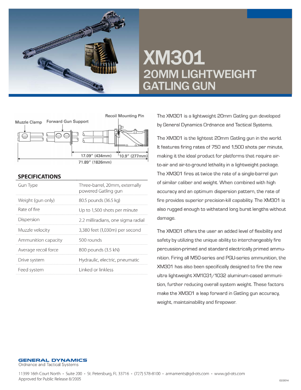 20-мм пушка XM301 (буклеты)