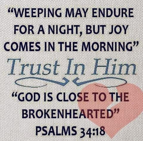 Weeping may endure for a night, but joy comes in the morning" Trust in ...