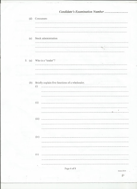 FORM TWO STUDY NOTES & PAST PAPERS BLOG: COMMERCE--FORM TWO SECONDARY ...