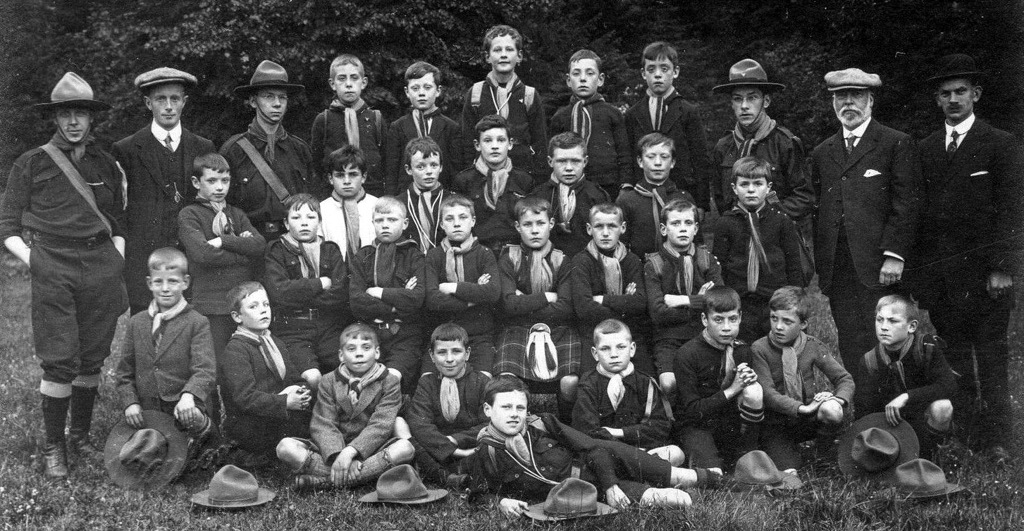 Tour Scotland: Old Photograph Boy Scouts Kirkcaldy Scotland