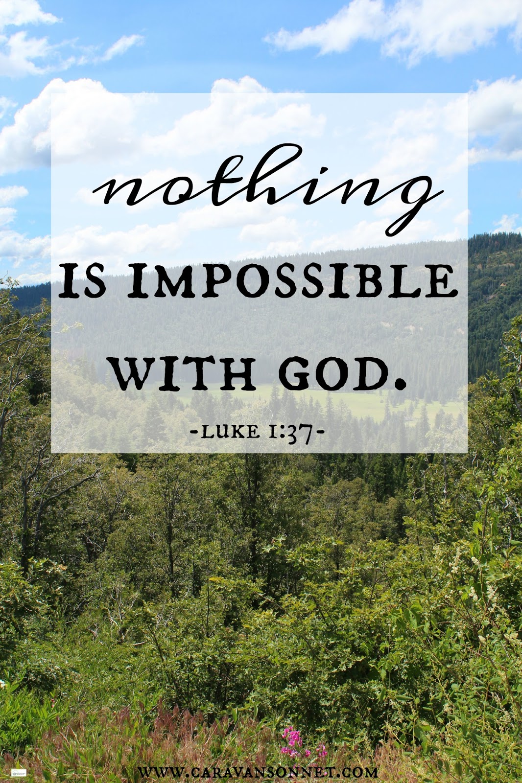 Sunday Scripture Twelve (Luke 1:37) | Caravan Sonnet