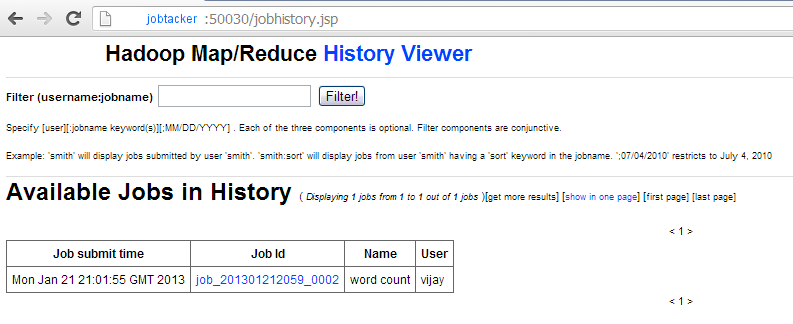 Hadoop JobTracker & TaskTracker Web Interface