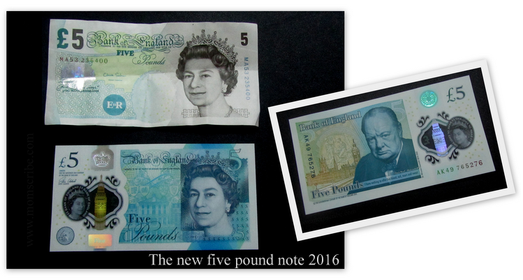 The New Five Pound Polymer Note 2016 - the Plastic Money finally ...