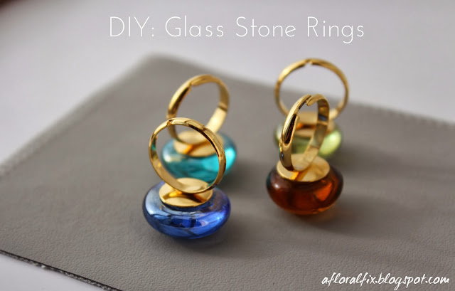 A Floral Fix: DIY Glass Stone Rings!