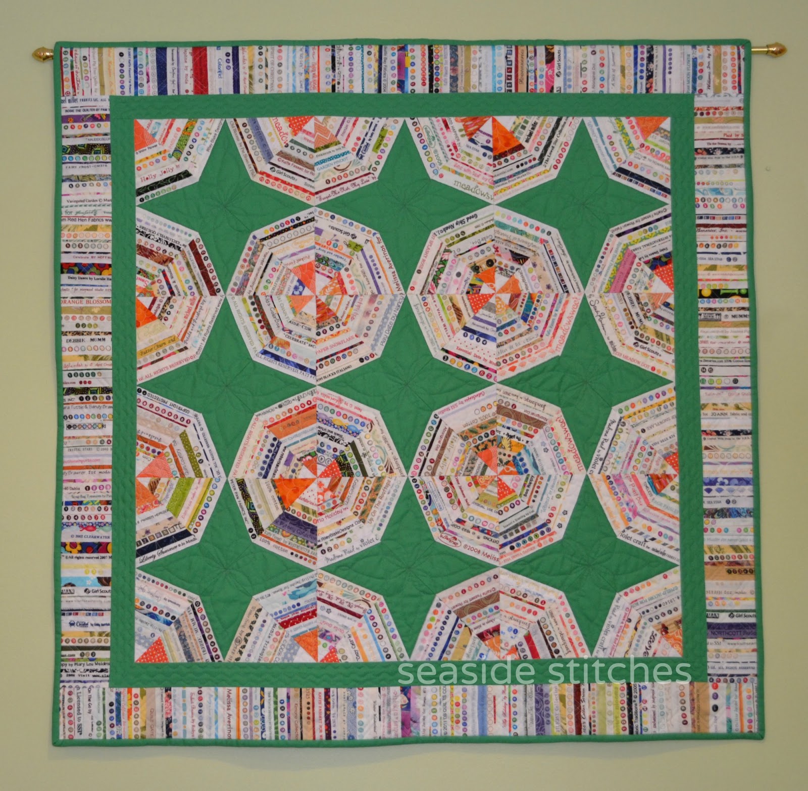 Seaside Stitches: Emerald Selvage Spiderweb