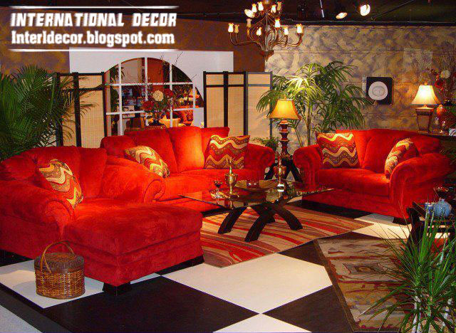 Romantic Red tones in home decor, red color decorations
