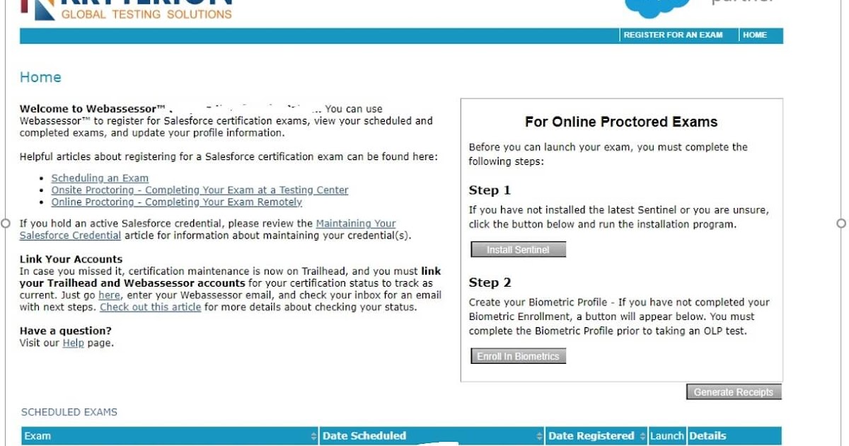 Salesforce Bytes: Salesforce Online Proctored Certification Exam - My ...