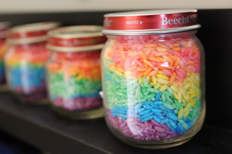 Piles of Projects: Rainbow Jars and art project