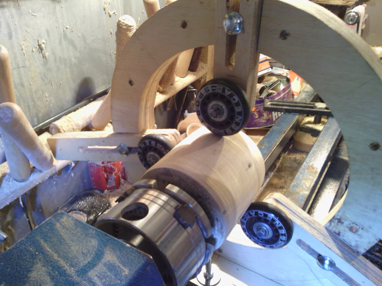 The Shed And Beyond: Homemade lathe steady ... ...