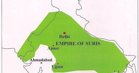 History of Pashtuns: Map of Suri Empire