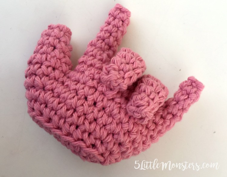 5 Little Monsters: ASL I Love You Crocheted Valentine