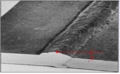 Integrated Weld Defect: Excessive weld metal