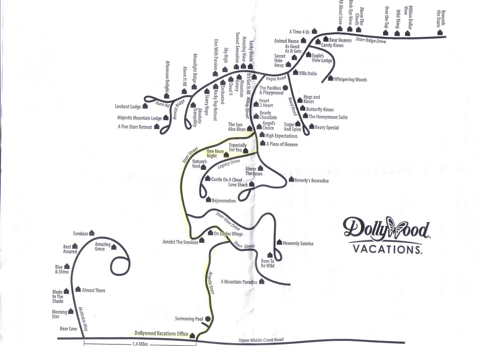 Amusement Authority: Dollywood Vacations Map