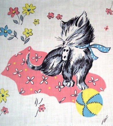 Fuzzy Kittens Craft: Vintage Cat Fabric