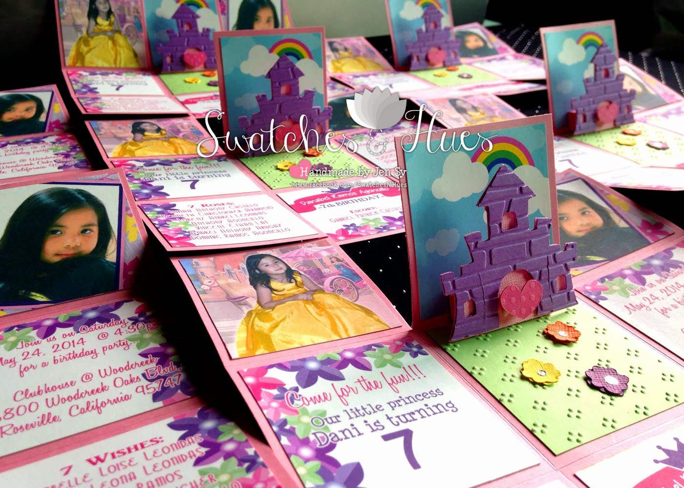 Swatches & Hues : Handmade with TLC: Pop box invitation for a 7th ...