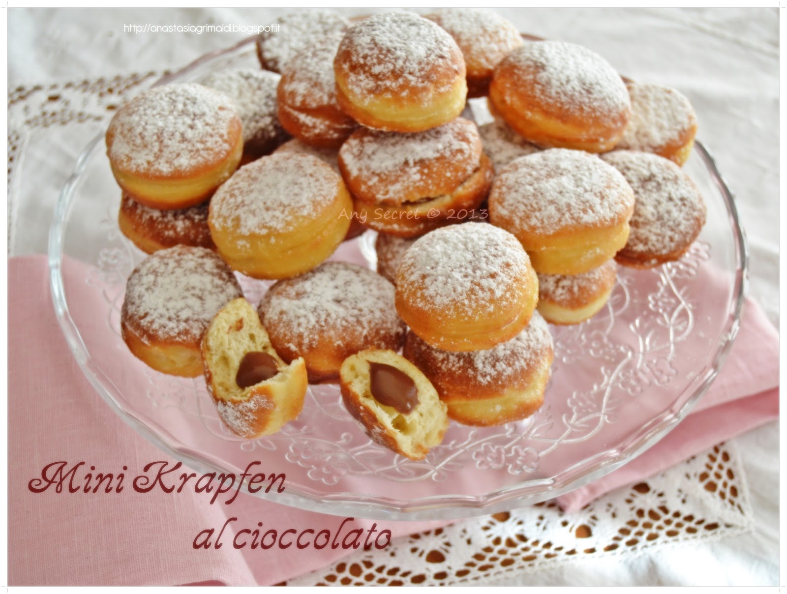 Any secret...: Mini krapfen al cioccolato con lievito madre