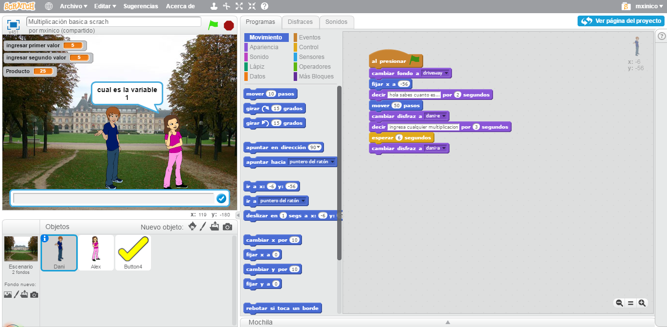 Proyecto con Scratch - Portafolio