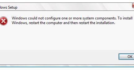 How to Fix "Windows could not configure one or more system components ...