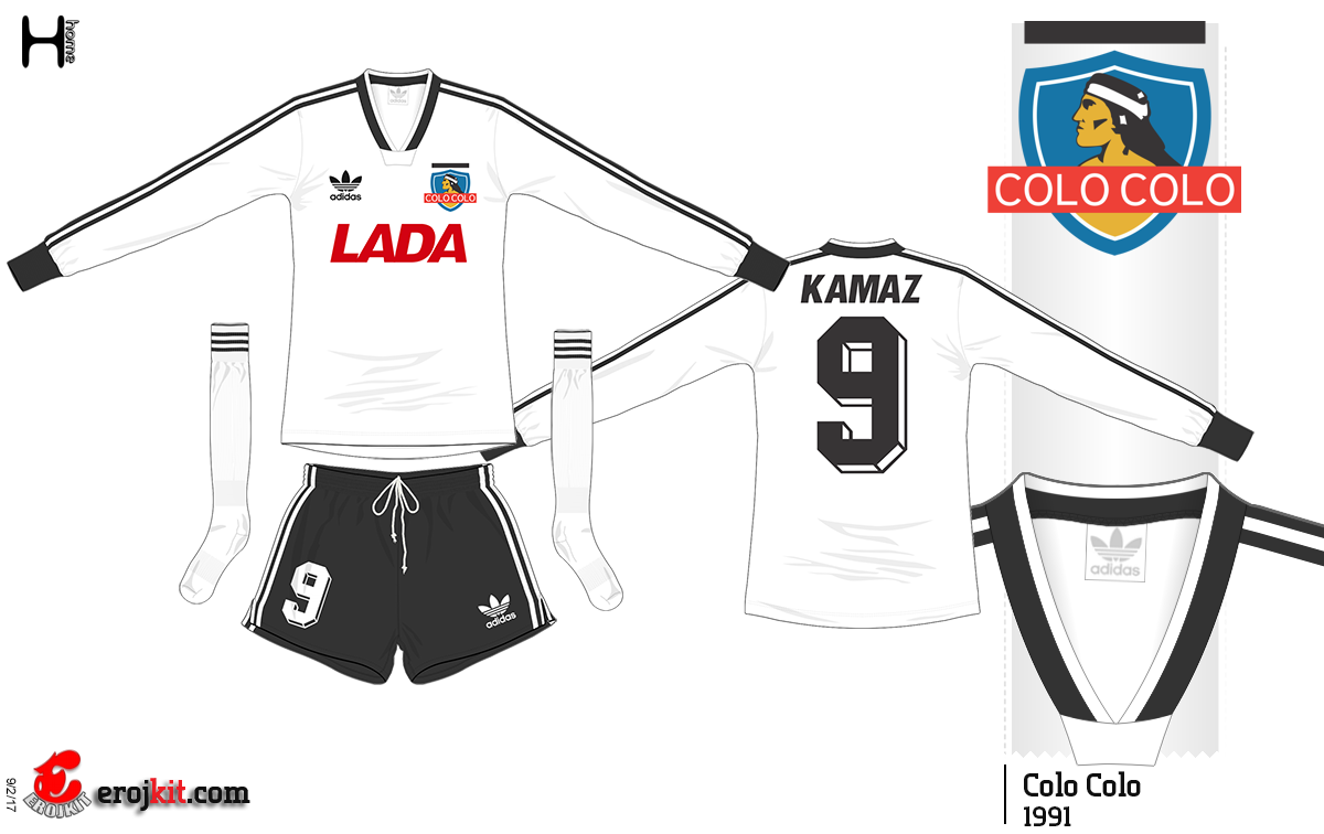 Kit Design, by eroj: 1991 Colo Colo Home e Away