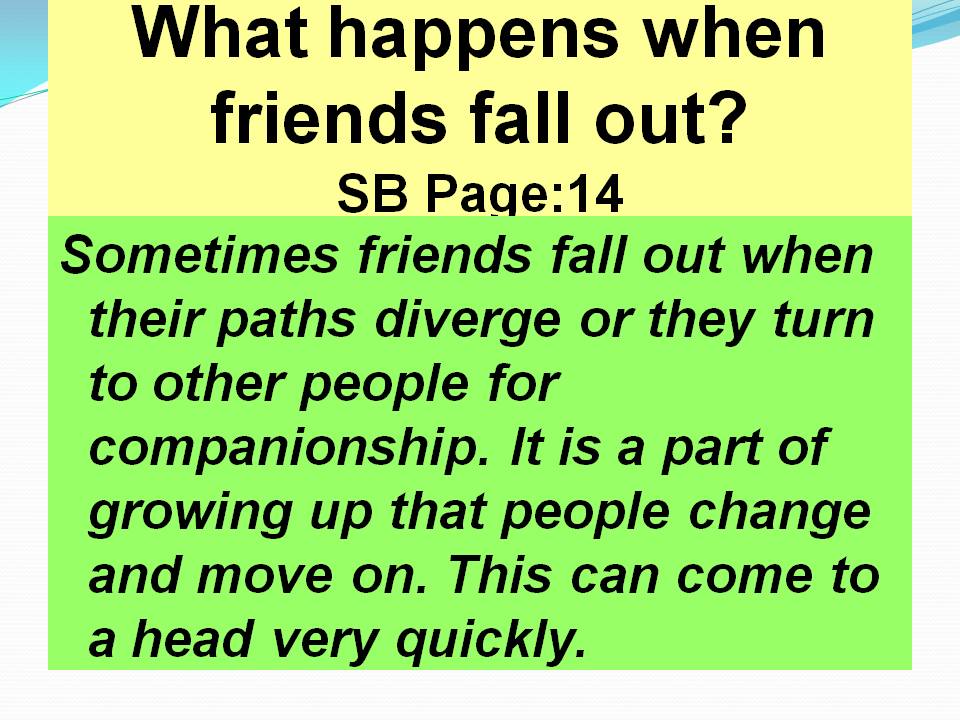 Grade 9: Unit 1: Friendship