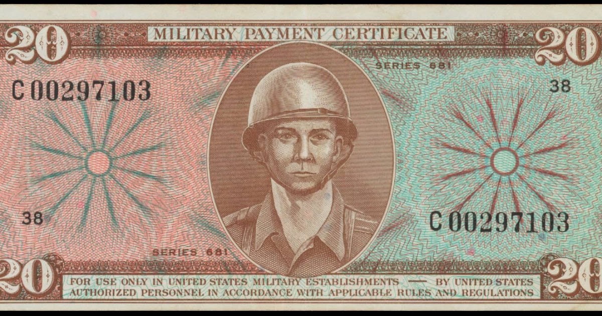 US Military Payment Certificate 20 Dollars MPC Series 681|World ...