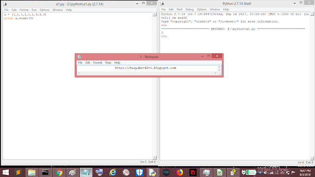 18.Belajar Bersama Python | list.count() in python