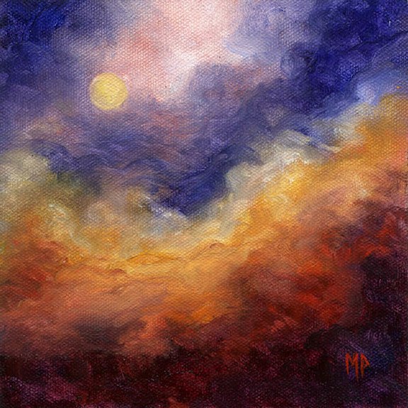 Marina Petro ~ Adventures In Daily Painting: Cosmic Inferno, "Night Sky ...