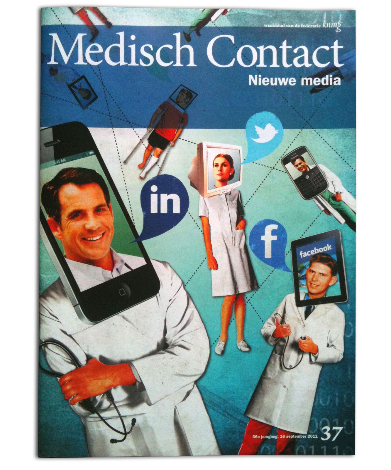 hetwonderlab: Illustratie cover Medisch Contact - Nieuwe media