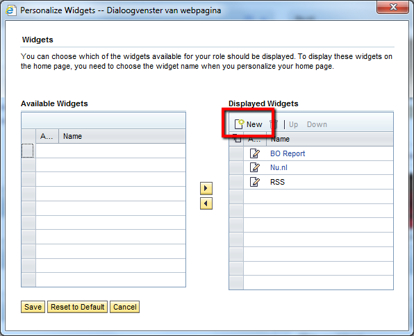 Adding Widgets to the home screen in SAP CRM – Acorel
