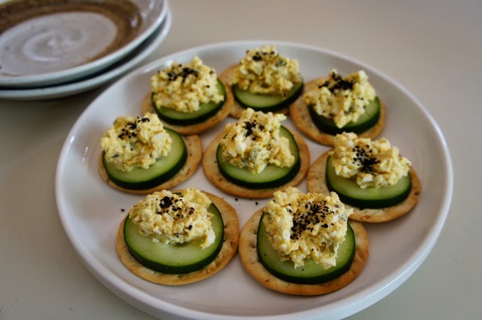 Lentil Soup & Egg Salad Canapé