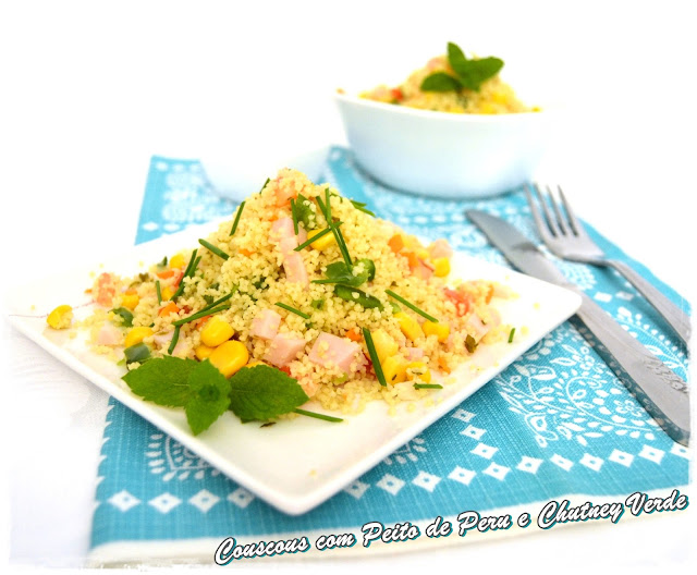 Sweet Gula: Couscous com Peito de Peru e Chutney Verde