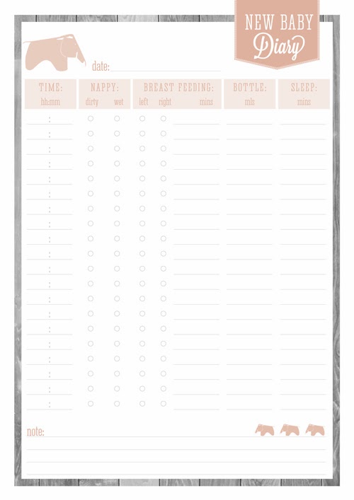 Someday Crafts: Crafting for Baby - New Baby Diary from Eliza Ellis