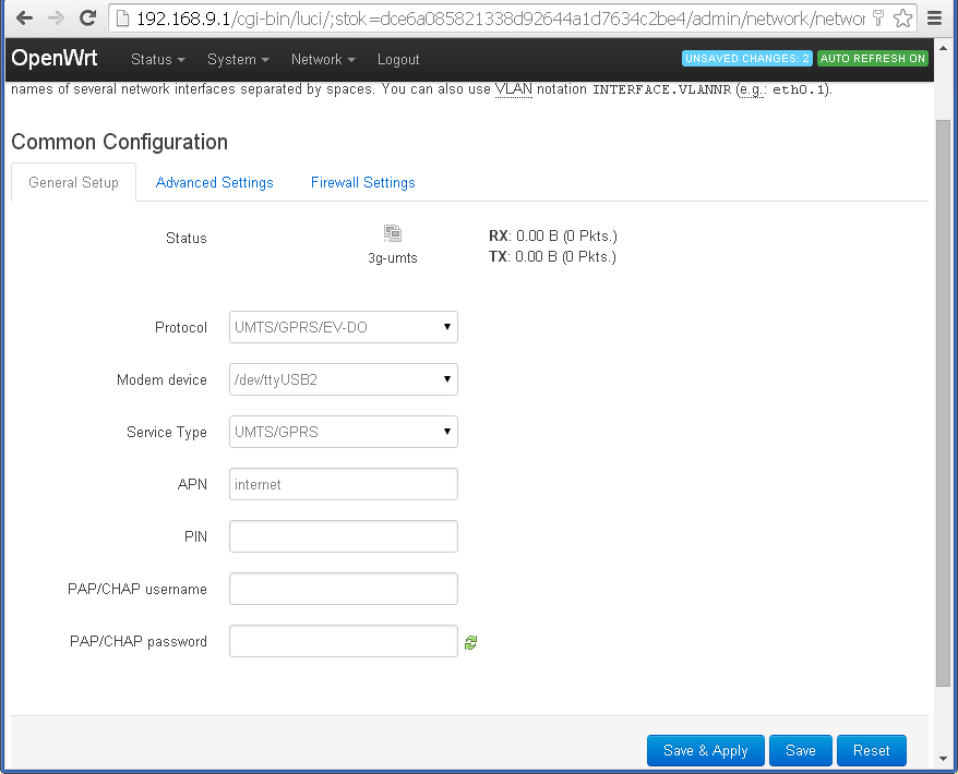 Setting up a 3G/4G modem with OpenWRT on the MPR-L8 or A5-V11