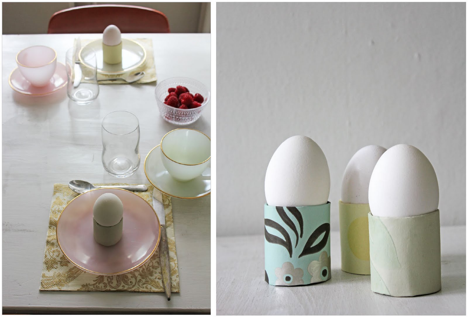 Lidyll: DIY: Serviett-ringer og eggkopper av toalettruller!