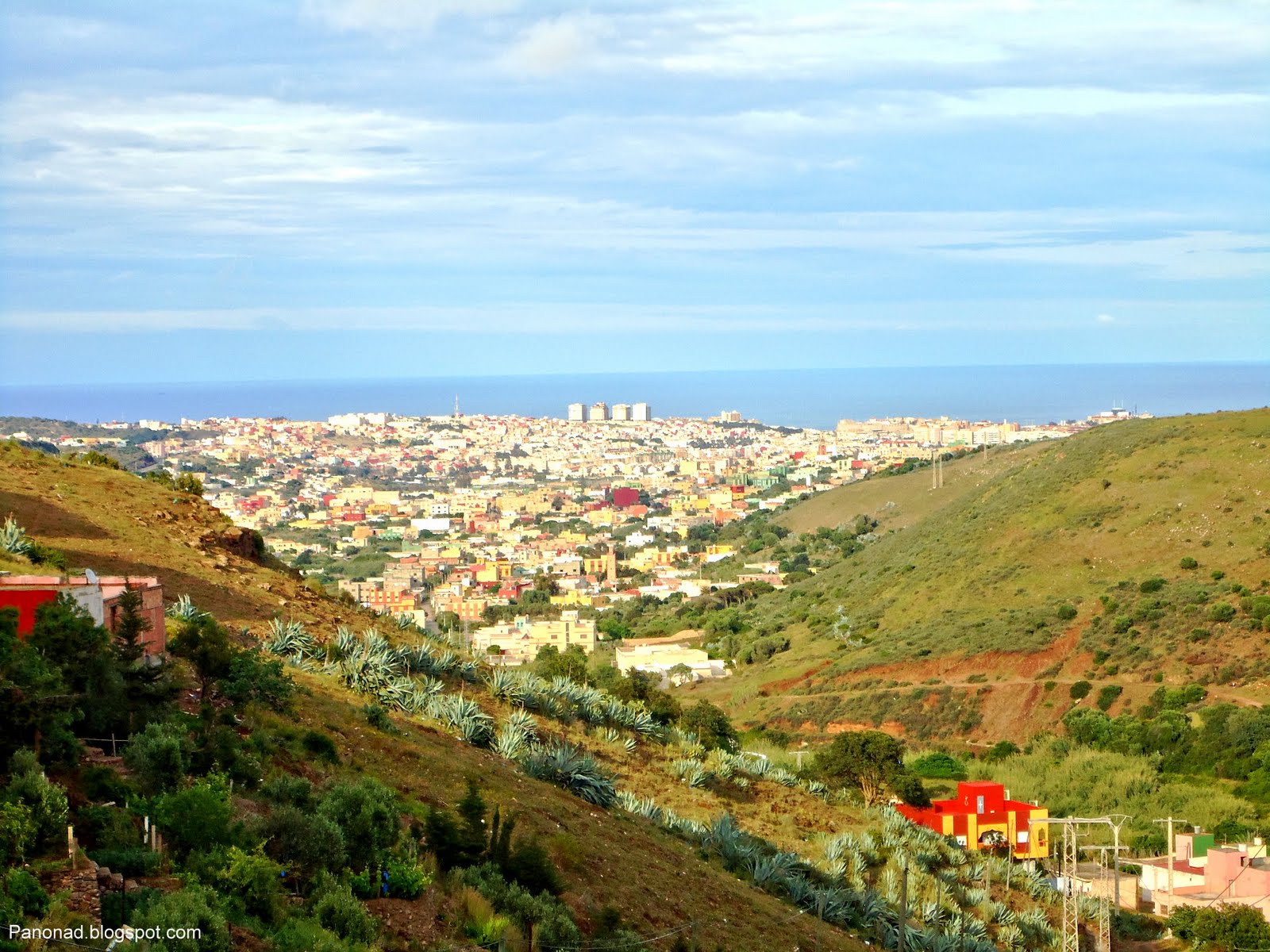 Panorama de Nador بانوراما الناظور: Farkhana & Melilla depuis Bnichikar ...
