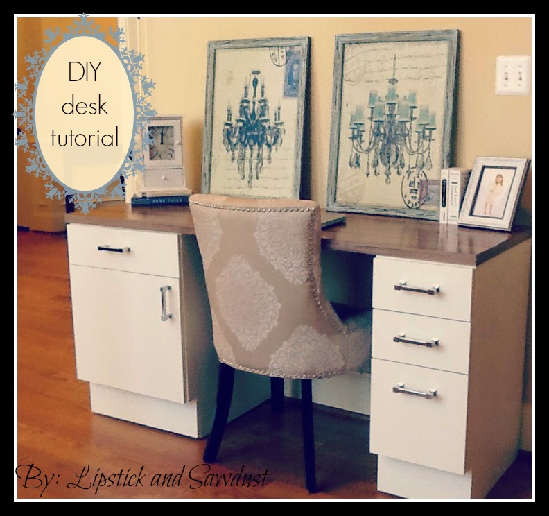 Lipstick and Sawdust: DIY Desk Tutorial