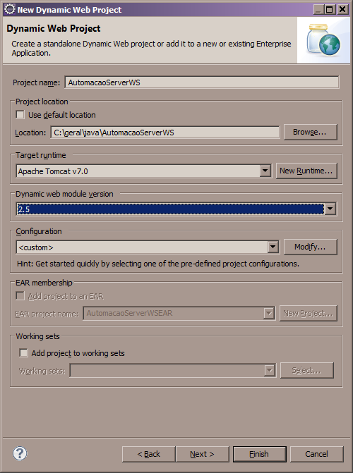 Brasil Software: Configurando o Axis2 no eclipse, e publicando o Web service.