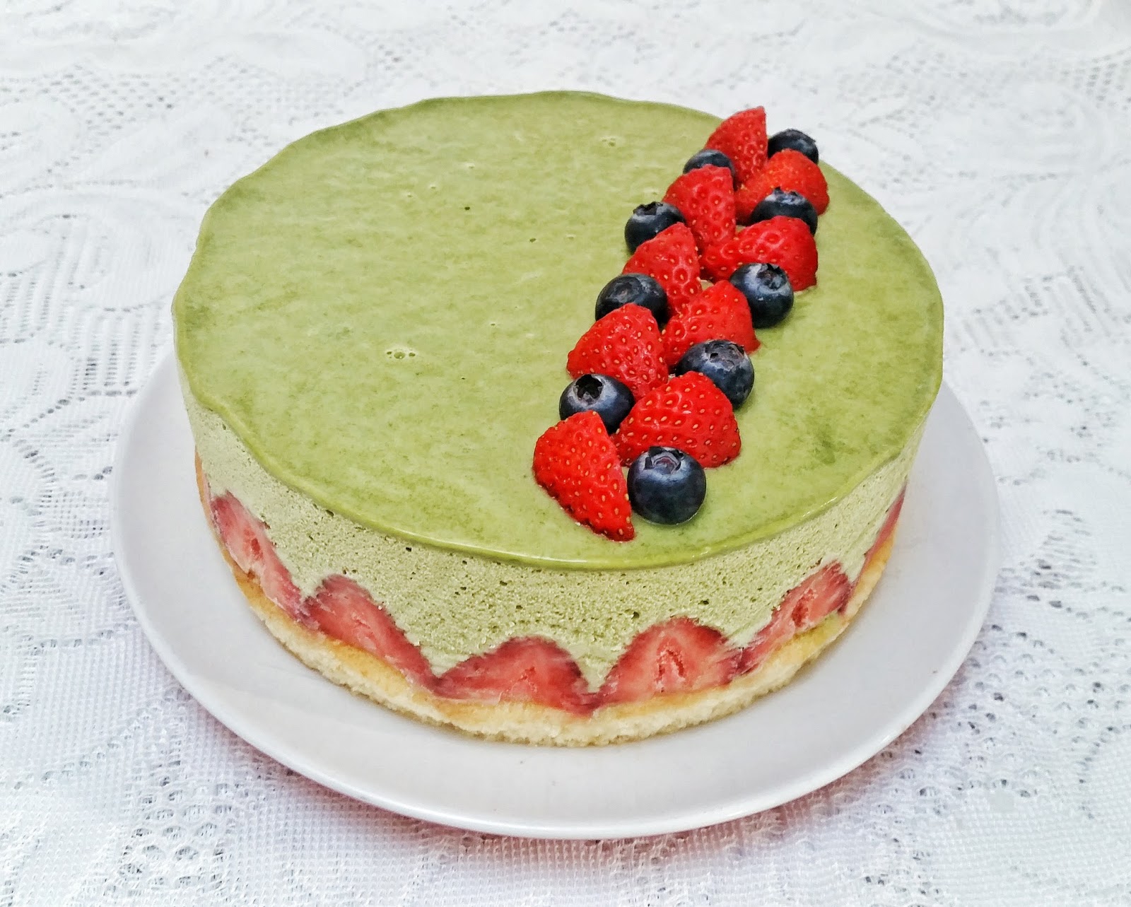 Green Tea Mousse Cake Recipe