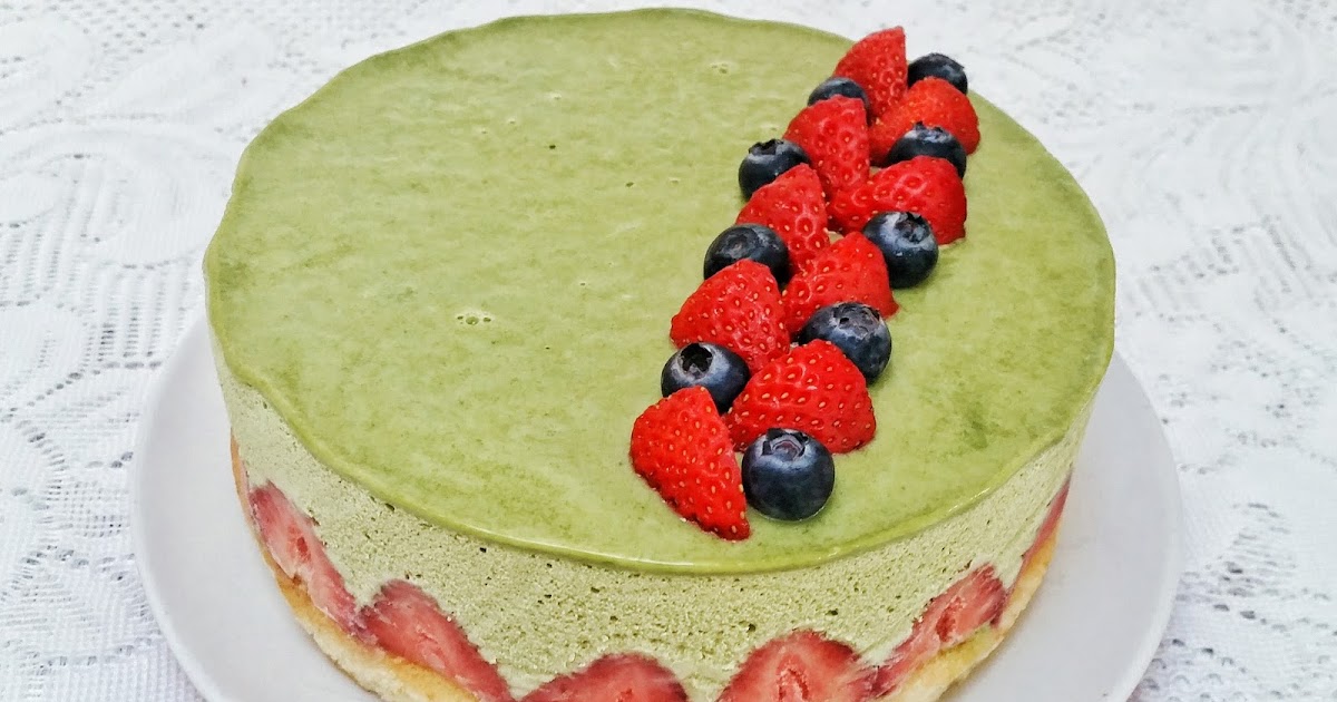 Iced Matcha Mousse Fraisier – Recipe