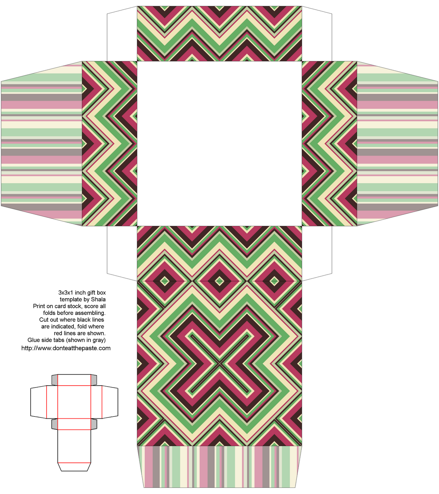 Don't Eat the Paste: Another chevron zig zag box