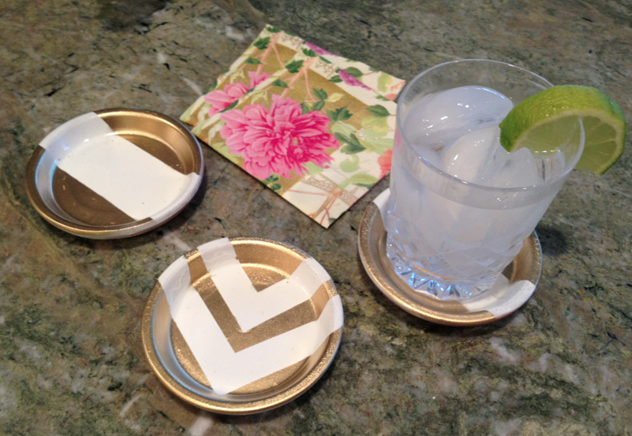 DIY {gilt graphic coaster}