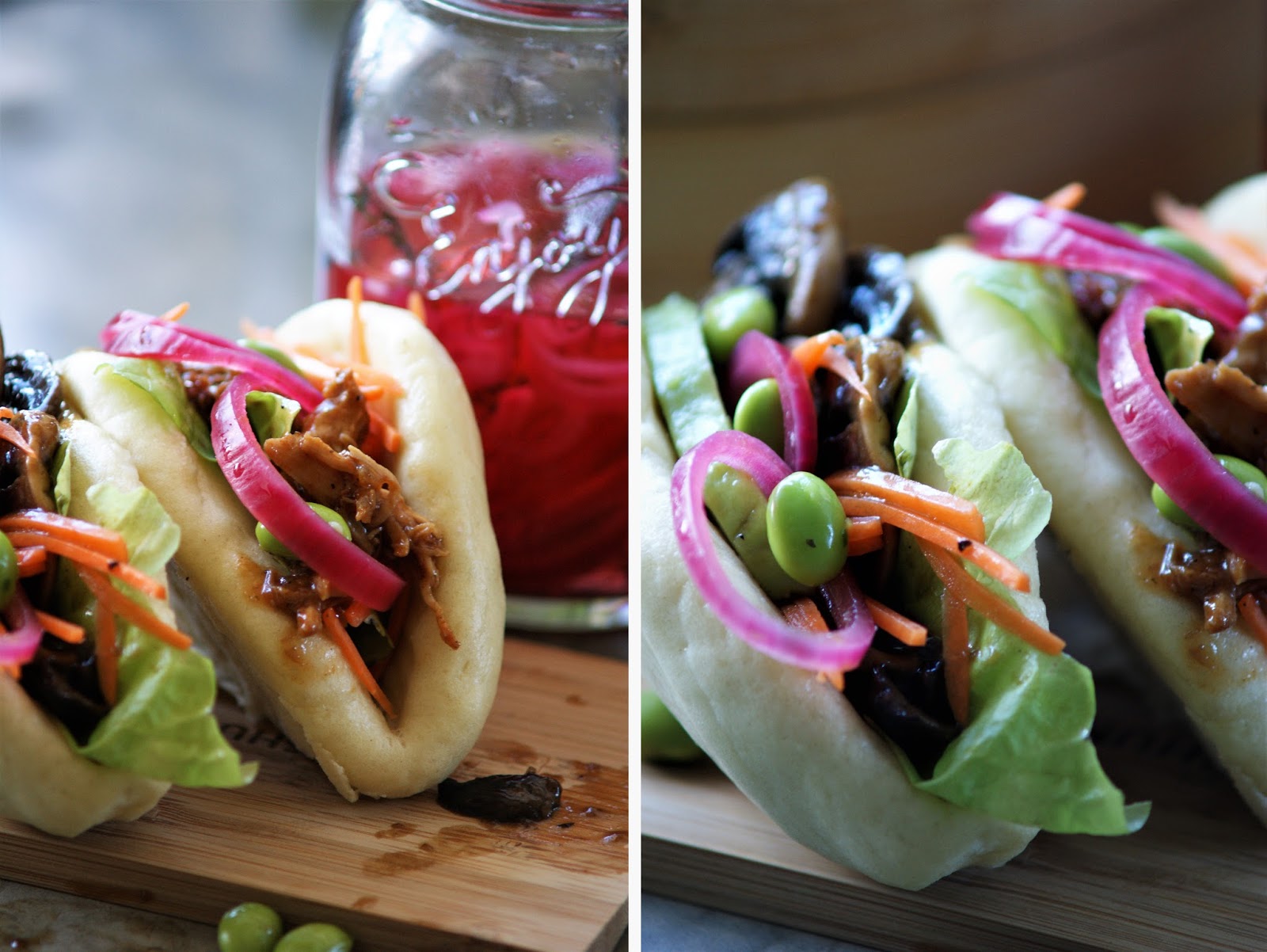 Bao Sandwiches aus gedämpften Brötchen - Papilio Maackii