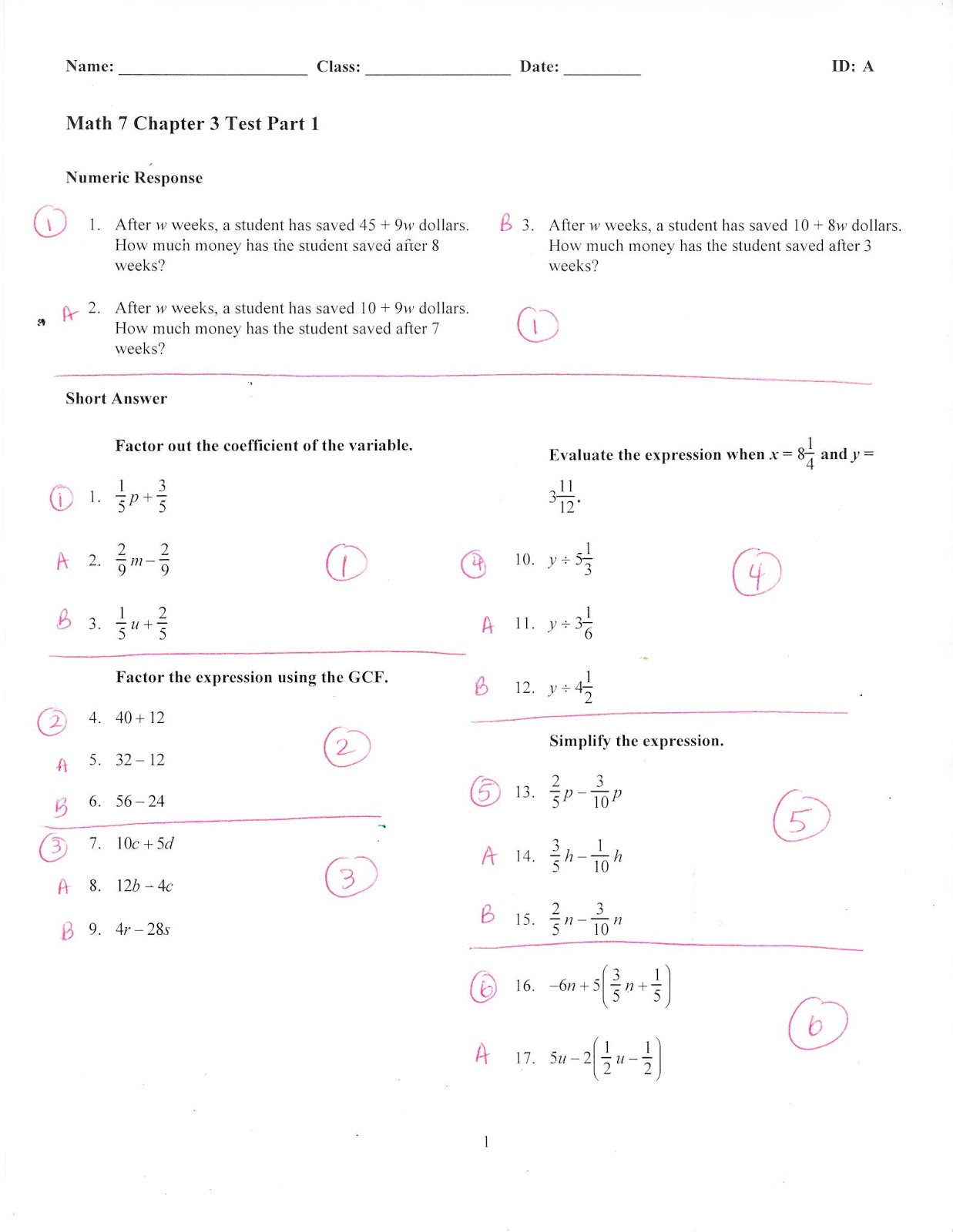 Ms. Jean's Classroom Blog: Chapter 3 Test Extras