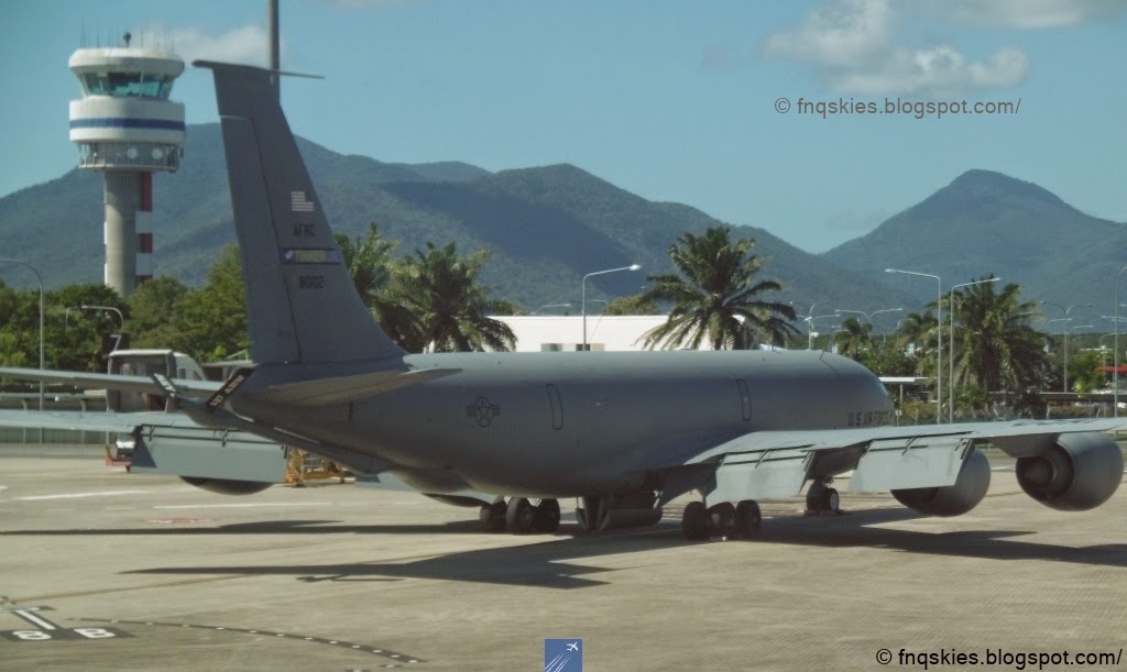 Far North Queensland Skies: USAF KC-135 58-0102 heads west for the day